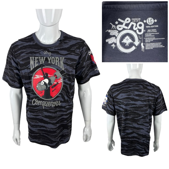 Lrg | Shirts | Lrg Lifted Research Group Mens Large Shirt Gray Premium Fit New York Conquerors ...